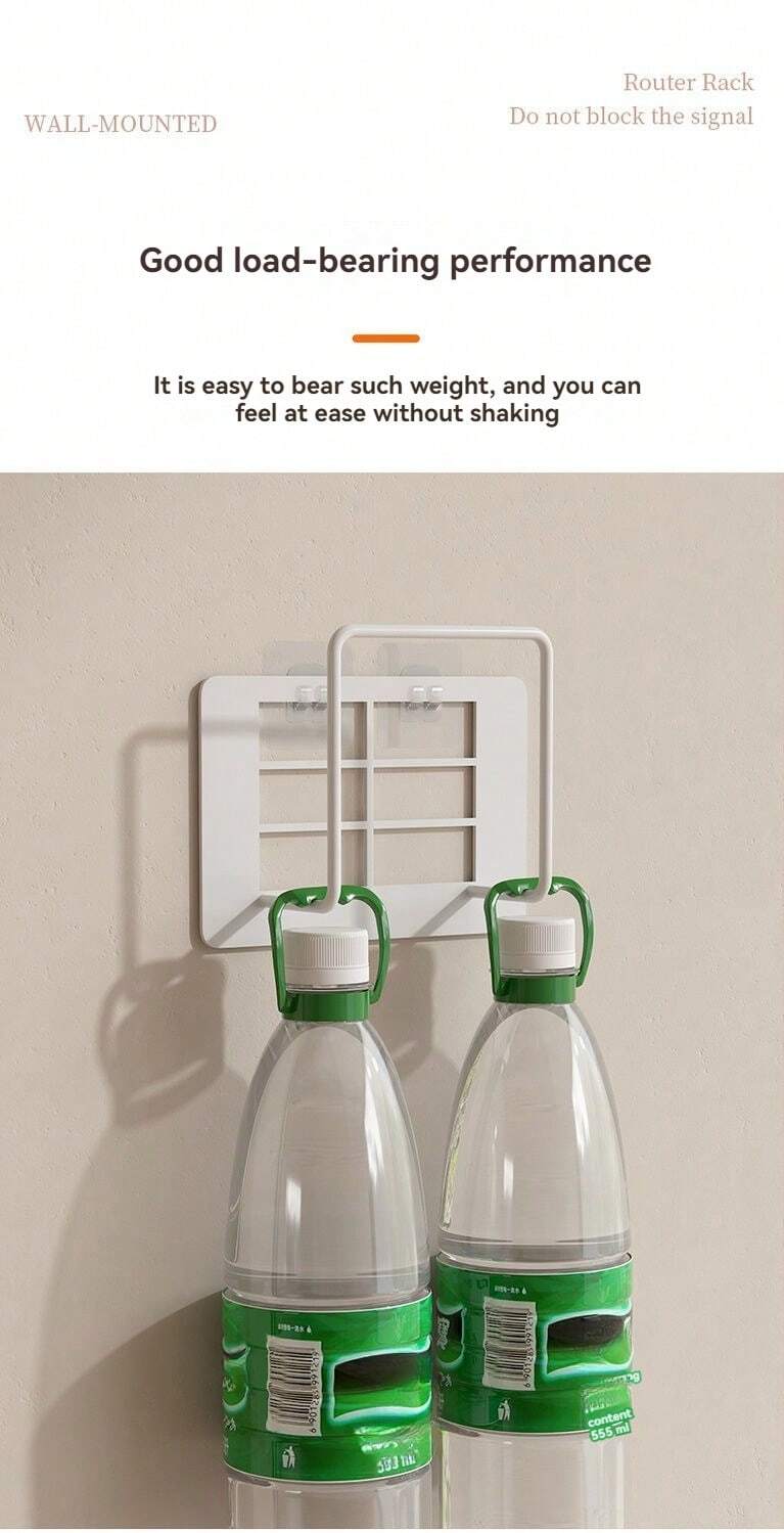 Wall Mounted Router Holder Shelf, Living Room Wall Mount Stand For Set ...