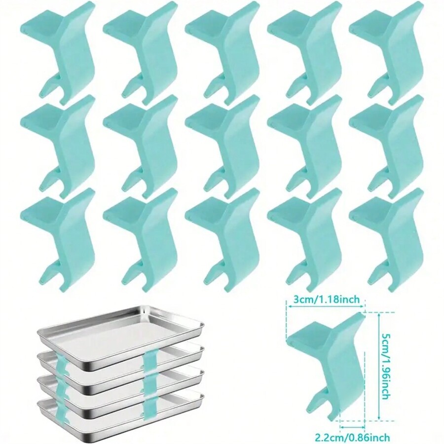 12pcs Baking Tray Stacking Racks, Space-Saving Reusable Tray Stacking ...