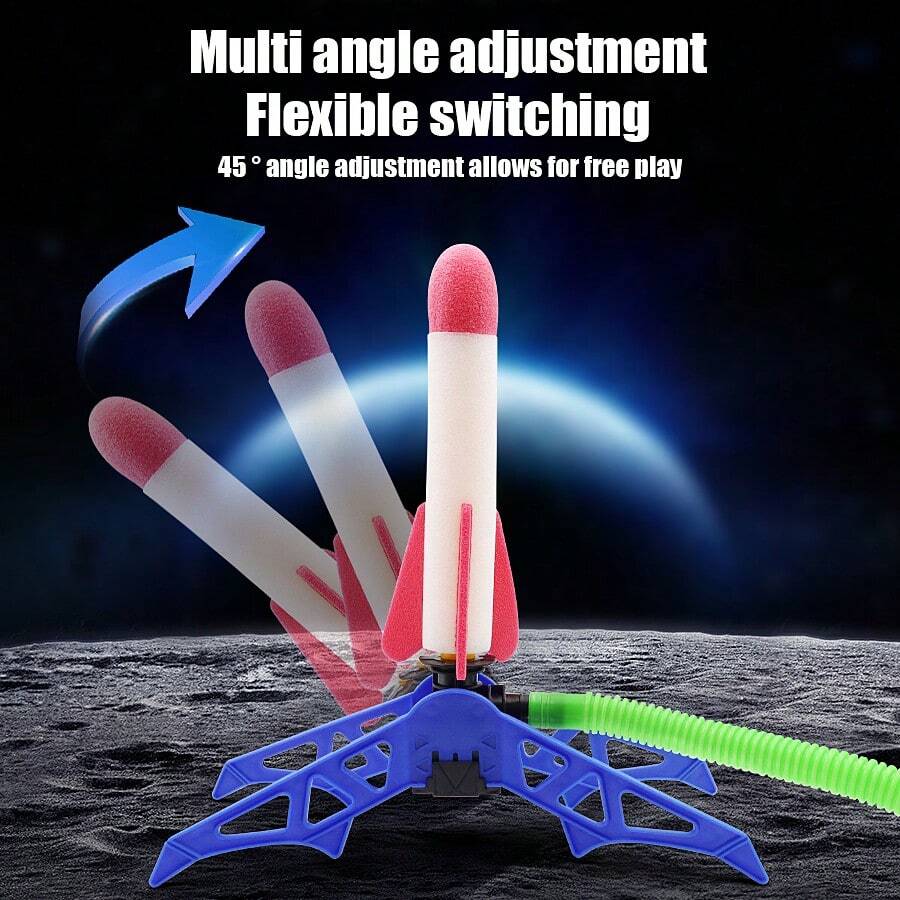 Foot-Stepping Small Rocket Toys Outdoor Ejection Flying Launch Rocket ...