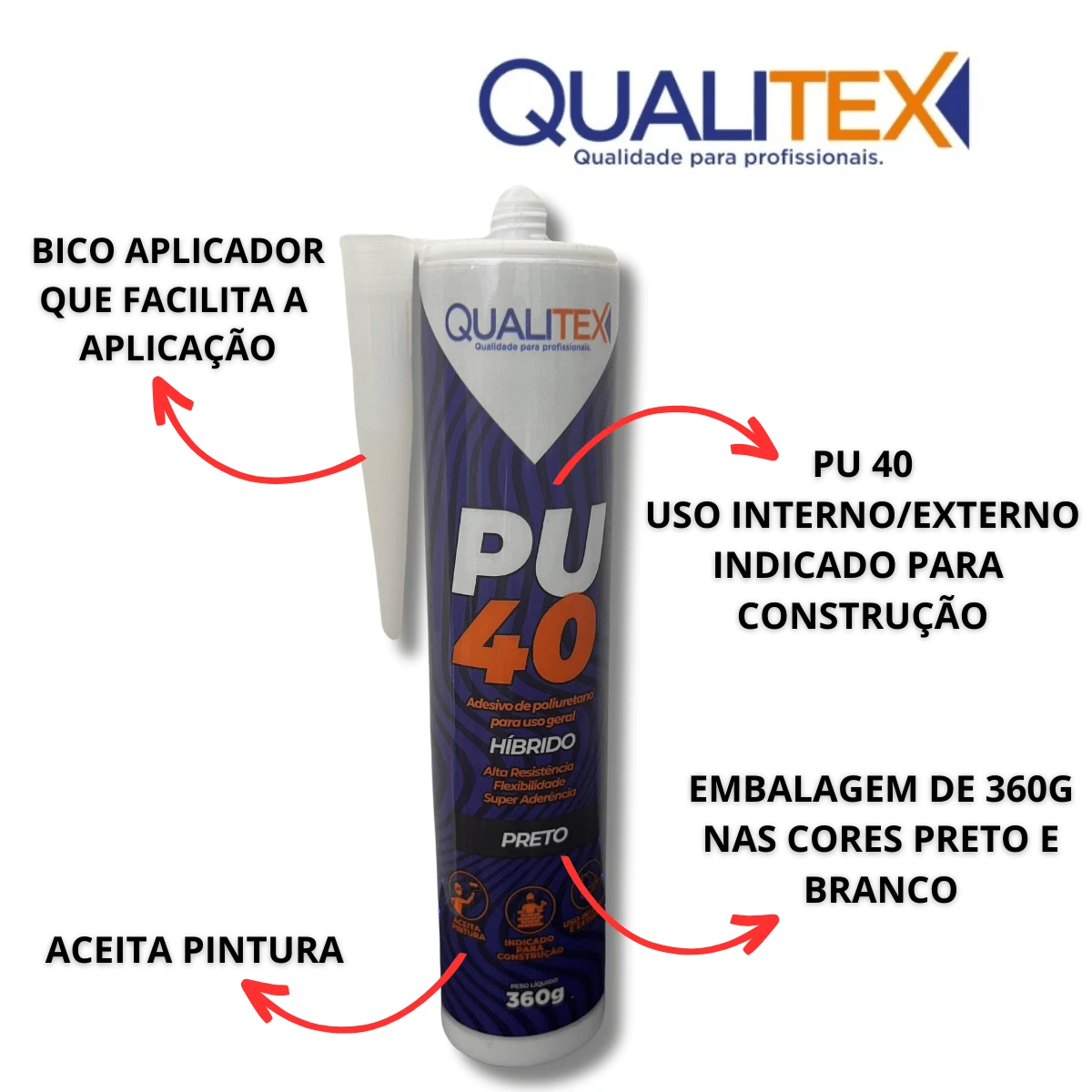 PU40 Adhesive Sealant Glue Pu40 White/Black 360g Polyurethane Adhesive ...