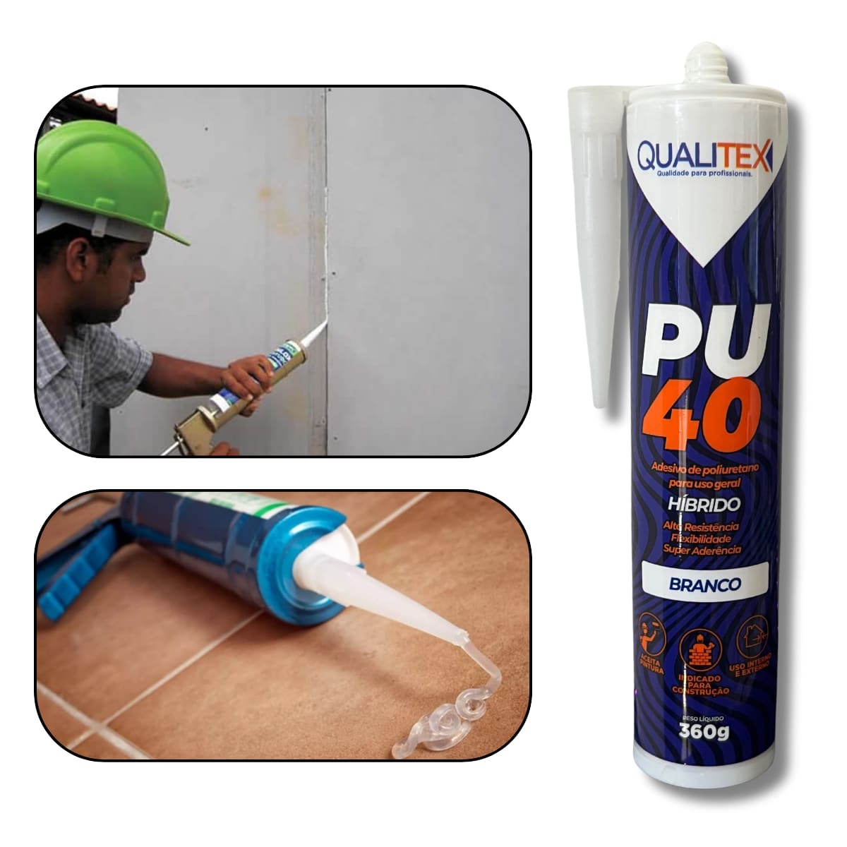 PU40 Adhesive Sealant Glue Pu40 White/Black 360g Polyurethane Adhesive ...