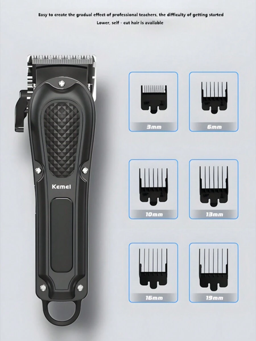 Kemei Tondeuse à cheveux électrique Kemei KM-1071 rechargeable USB sans fil, tondeuse à barbe ...