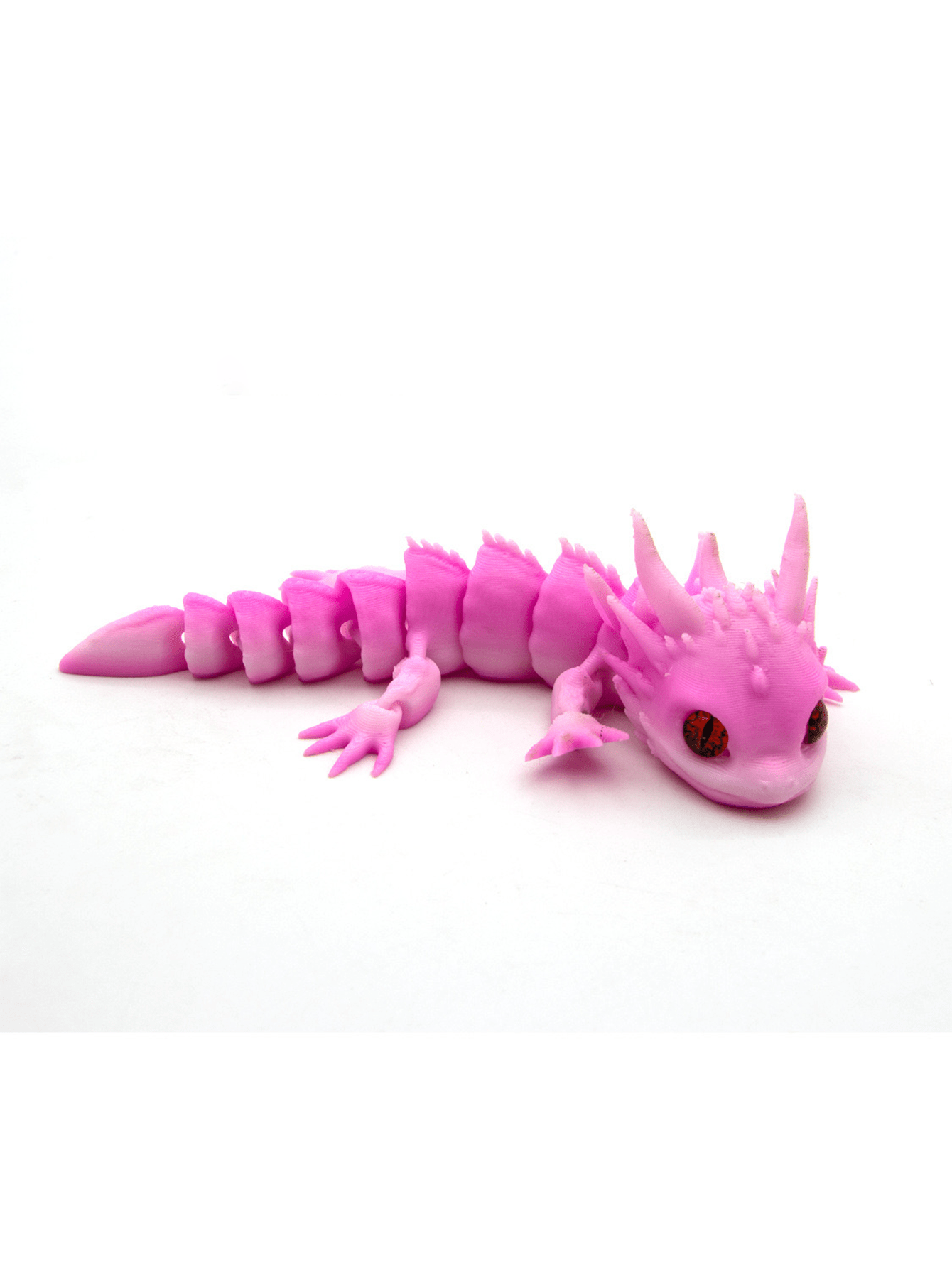 3D Printed Mini Dragon Figurine With Realistic Eyes, Multi-Color ...
