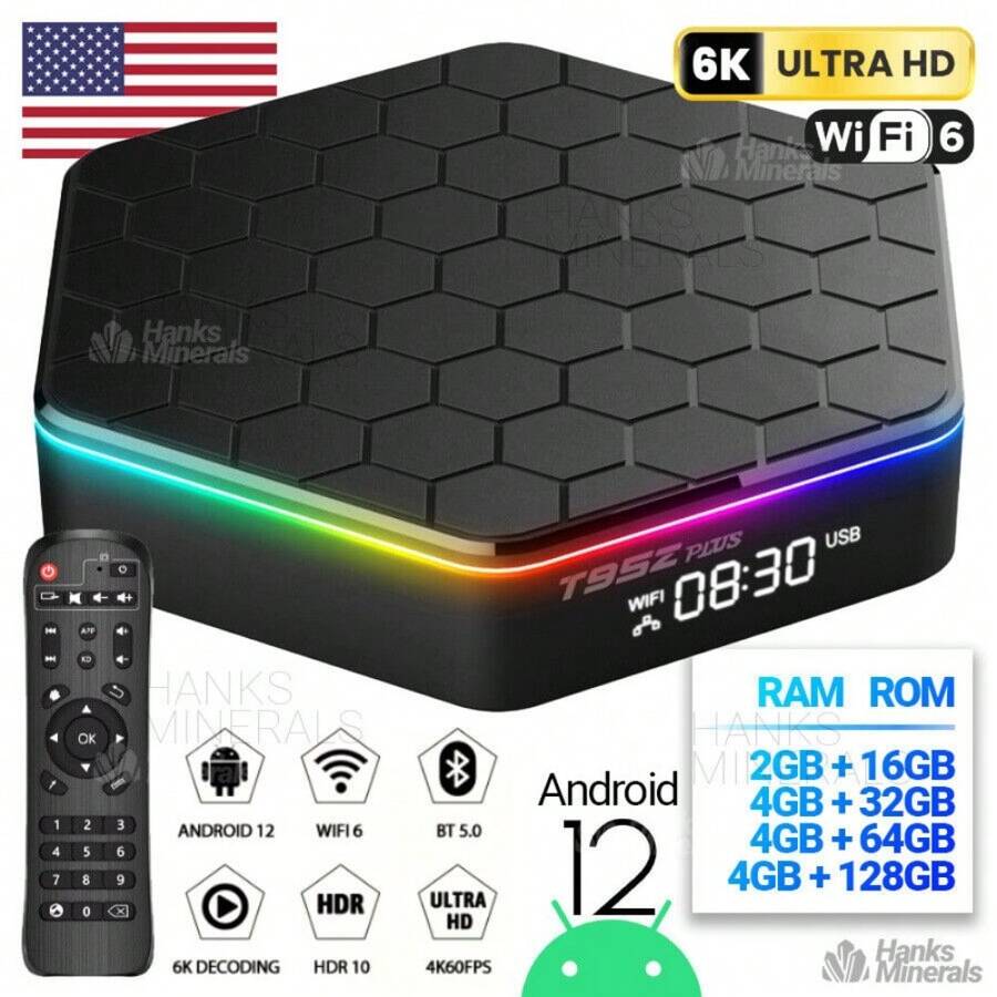 Upgraded 2024 T95Z Plus Smart Android 12 TV Box Quad Core 6K 4K HD ...