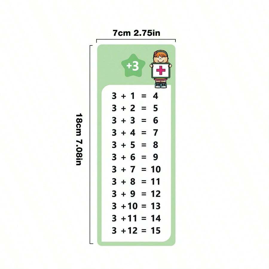 56 Pcs Double-Sided Flash Cards, Pack Of Add Subtract Multiple Divide ...