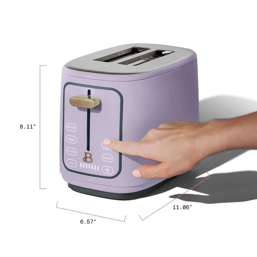 Beautiful 2 Slice Toaster With Touch-Activated Display, Black Sesame By ...