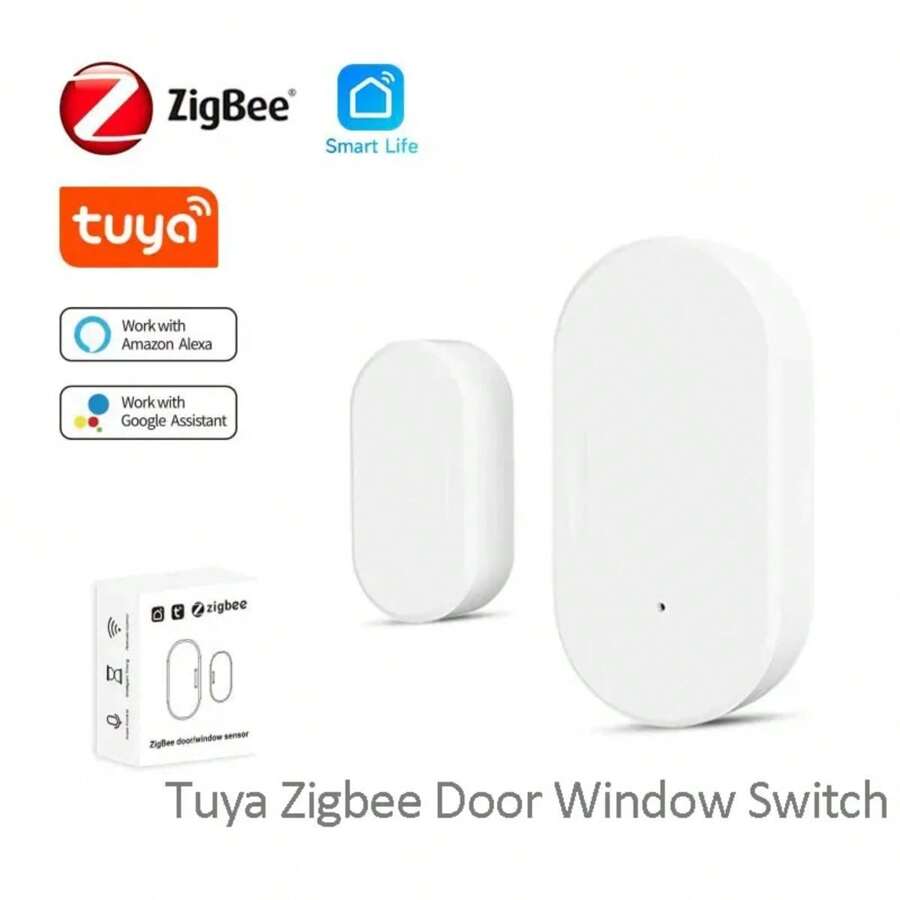 Tuya Zigbee Door Window Sensor Smart Anti-Tamper Button Wireless Home ...