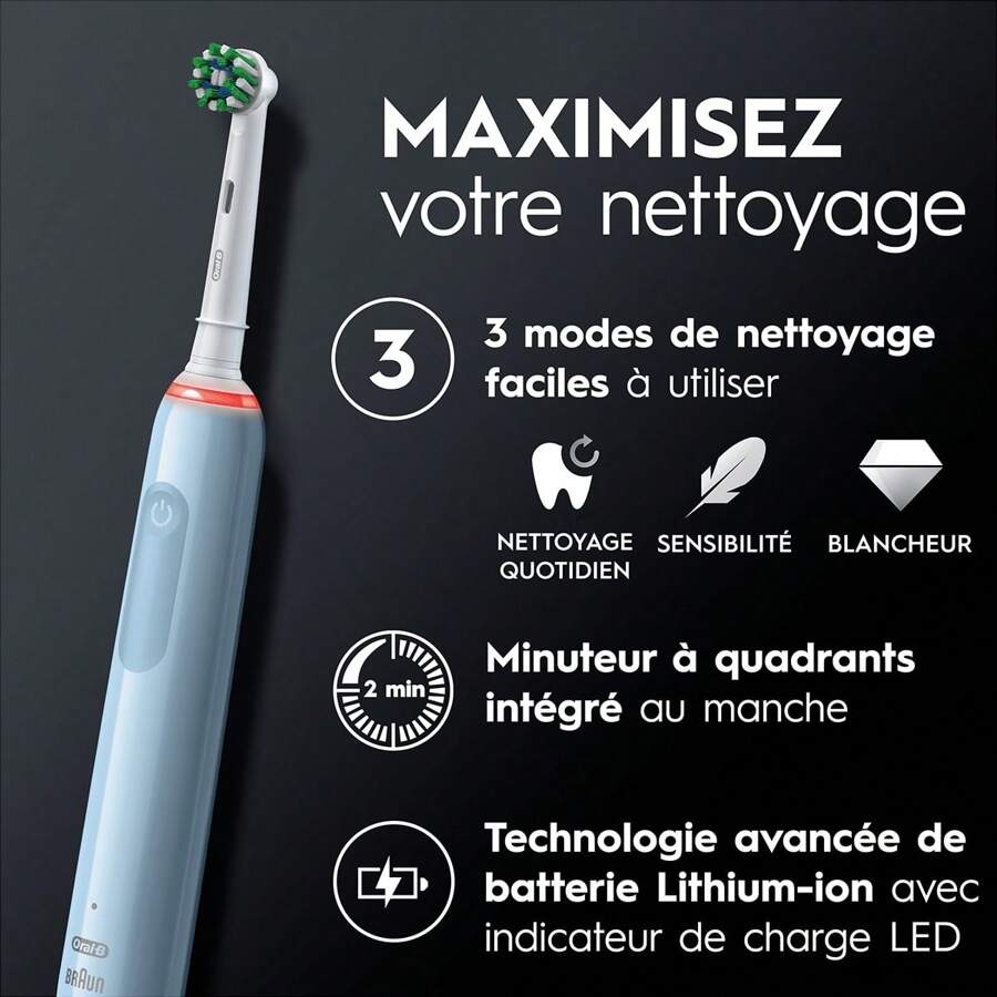 Oral-B Pro 3 3000 Smart Electric Toothbrush With Pressure Sensor And ...