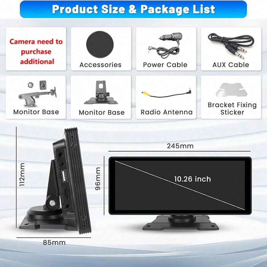 Wireless CarPlay und Android Auto Display, Bluetooth, Mirrorlink, 9 ...