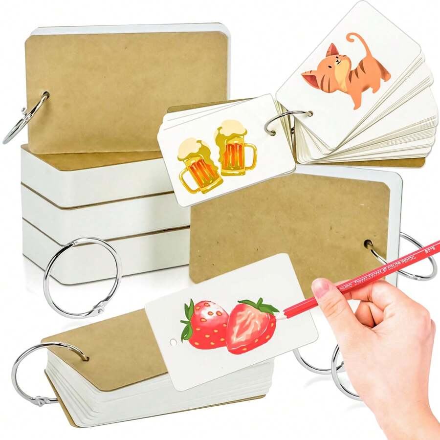 6/10 Pack White Blank Flash Cards With 300/500 Sheets Study Cards, Note ...