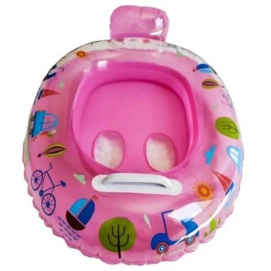 Boia Inflavel Infantil Para Bebê Piscina Verão Calor Azul Rosa e Verde ...