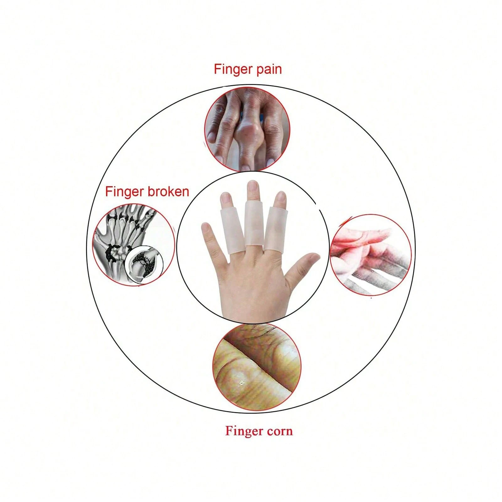 10-Pack Gel Finger Protectors, Silicone Finger Cots, Finger Cots And ...