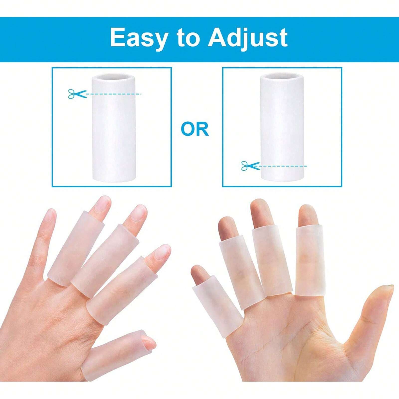 10-Pack Gel Finger Protectors, Silicone Finger Cots, Finger Cots And ...