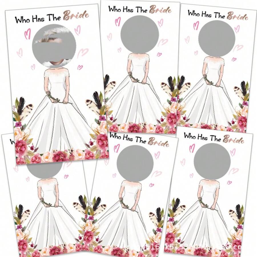 48 cartes à gratter "Who's The Bride ?" ludiques, cartes de jeu à ...