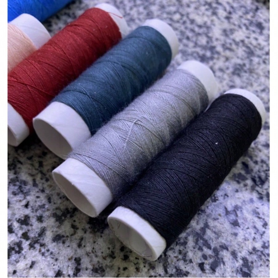 Sewing Thread Kit With 10 Rolls Of Thread In Assorted Colors With 10 ...