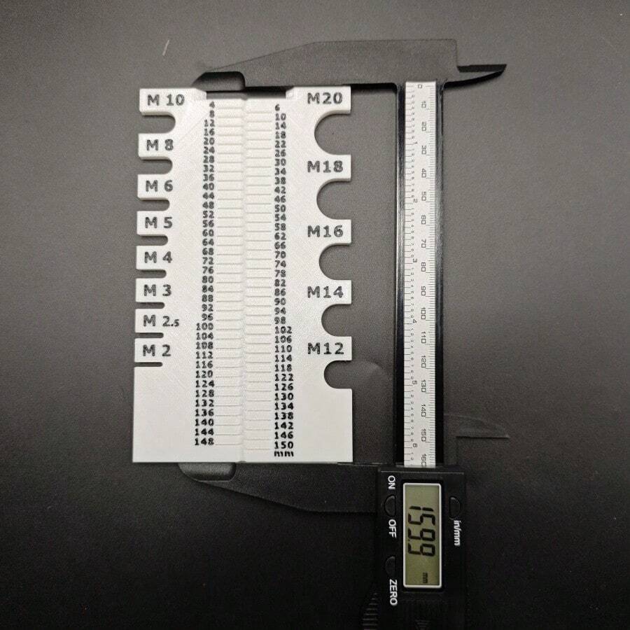 Screw Measuring Tool, Bolt Size Measuring Assistant, Screw Ruler ...
