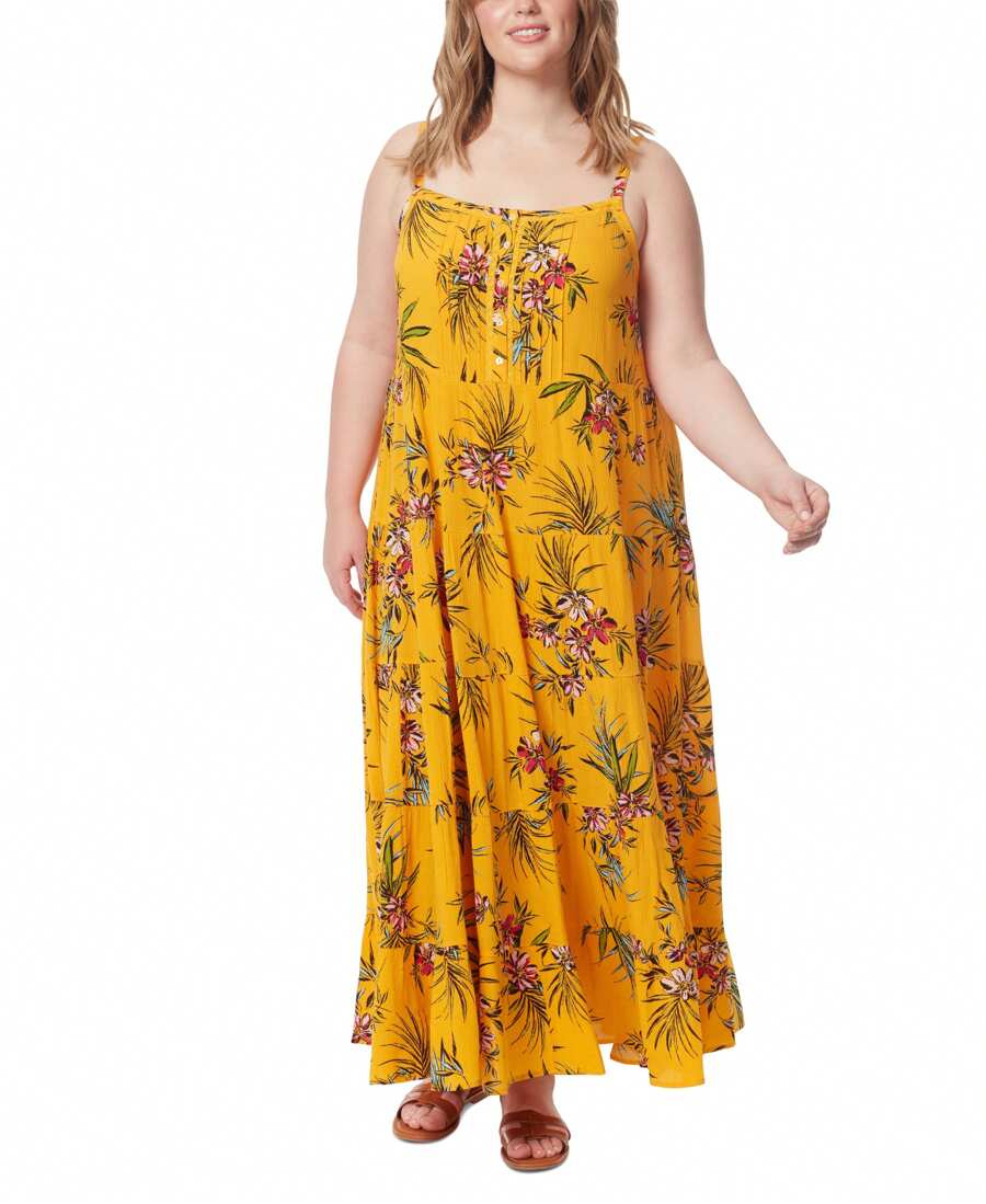 Jessica Simpson Jessica Simpson Plus Size Alanis Printed Tiered Maxi ...