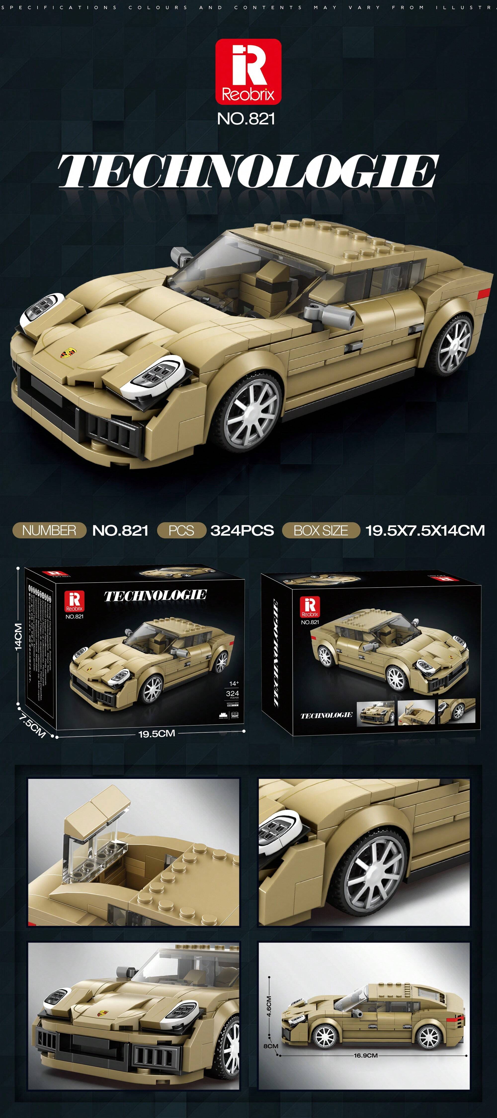 13 Styles Assembled Car Series Building Blocks Model Set, Sports Racing ...