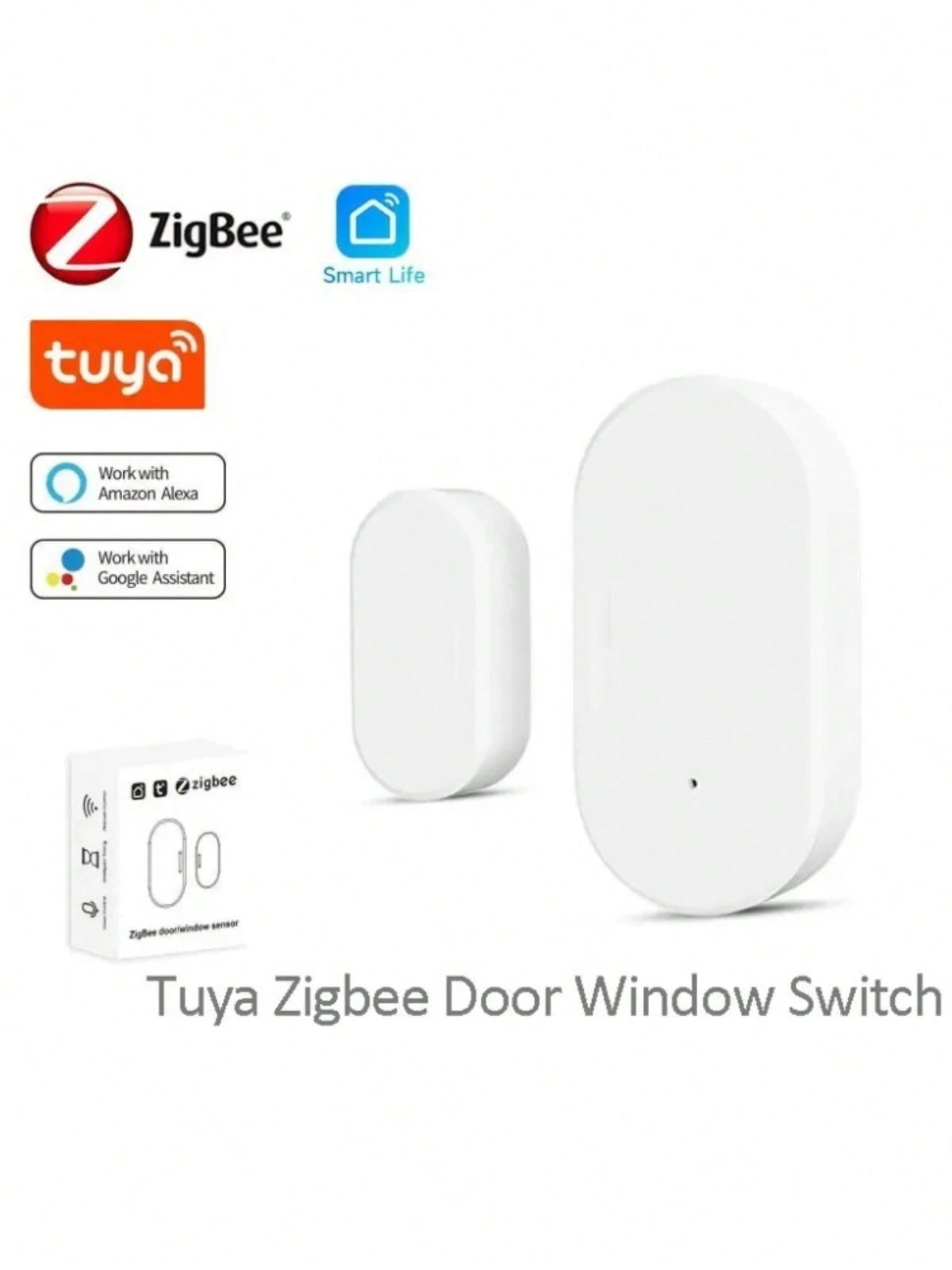 Capteur de porte Tuya Zigbee, capteur de fenêtre de porte intelligent Zigbee, capteur de porte ...