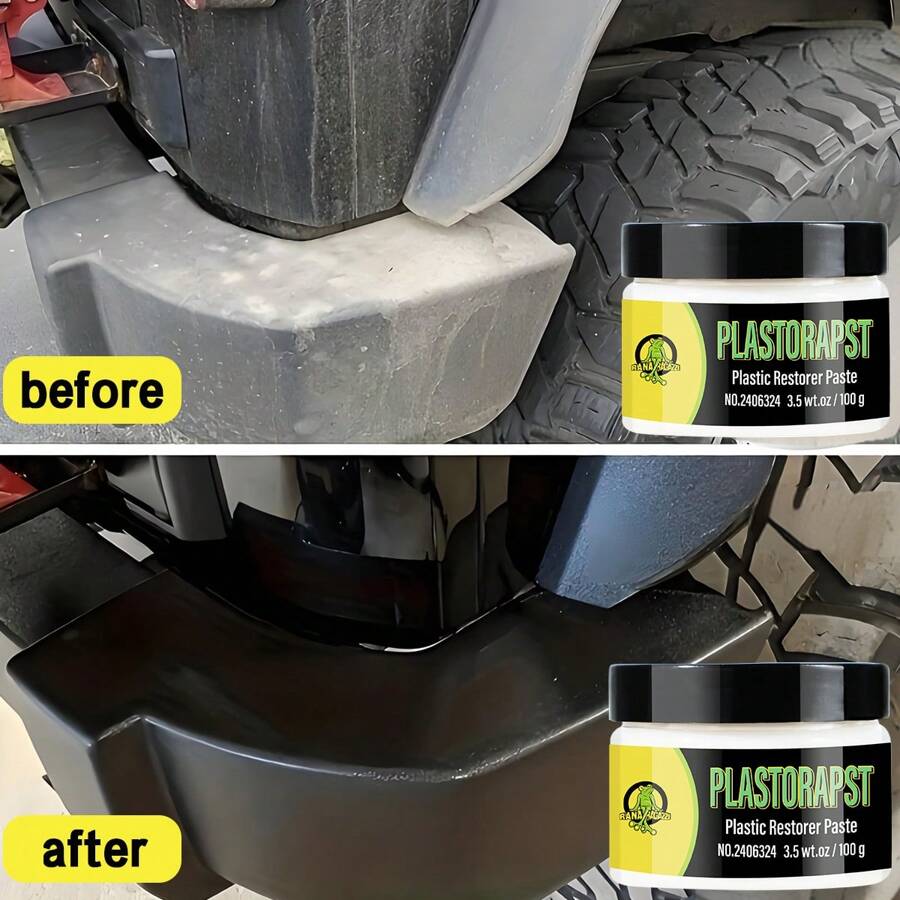 1pc 100g Auto Restoration Wax - Car Plastic & Tire Shine Enhancer ...