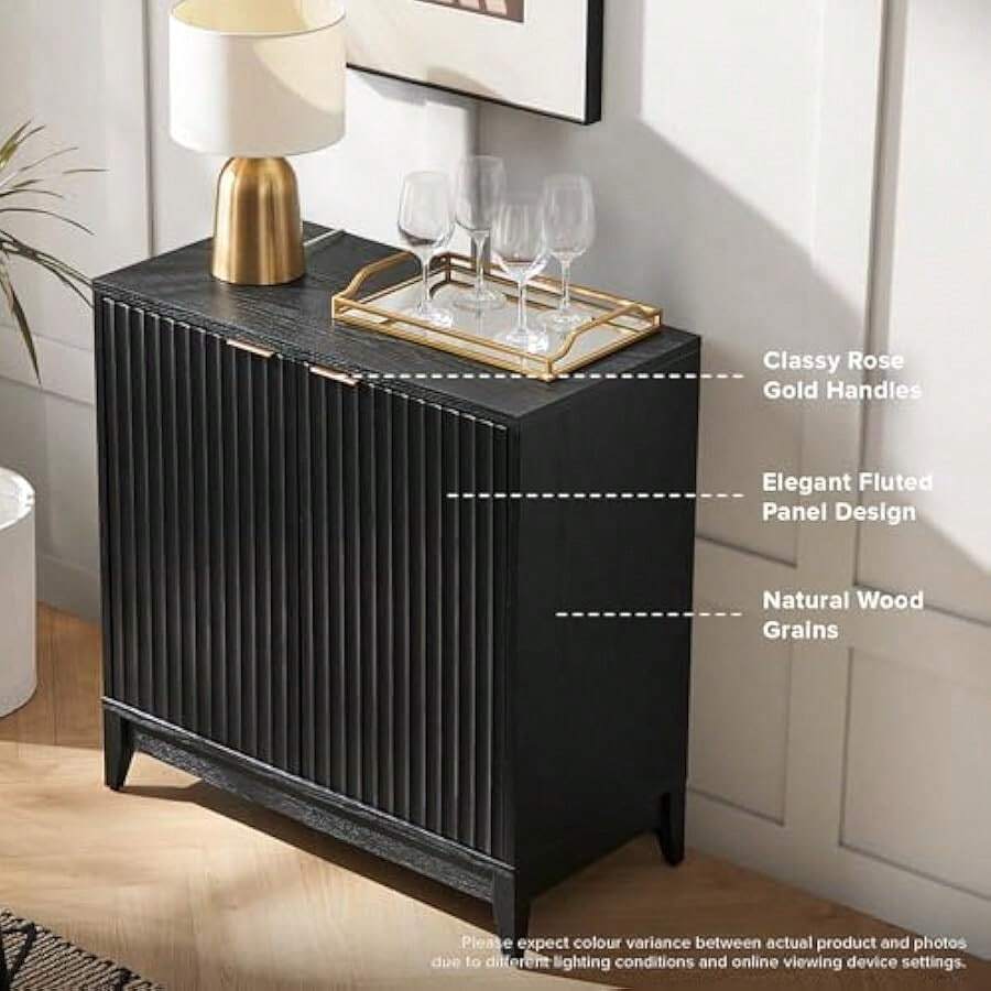 Modern Farmhouse Entryway Storage Cabinet Wood Modular Sideboard With ...