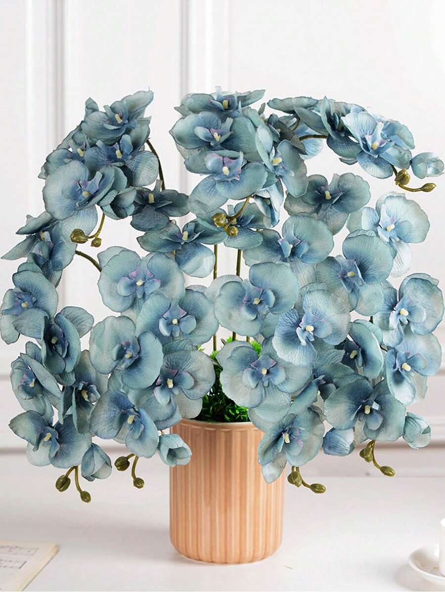 1/3/5/8PCS Spring Artificial Orchid Flowers Silk Butterfly Orchid ...