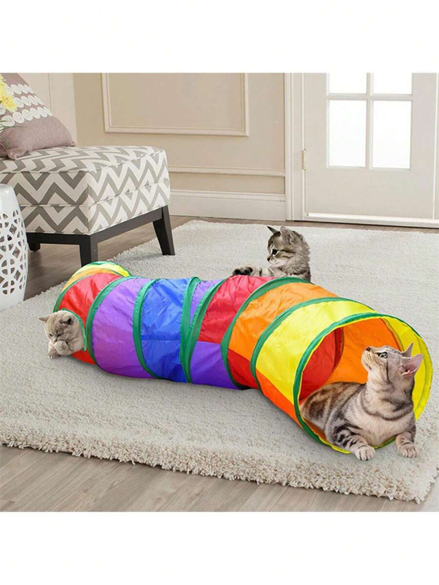 Cat Tunnel, Cat Straight Through Three-Way Crawling Channel, Cat Toy ...