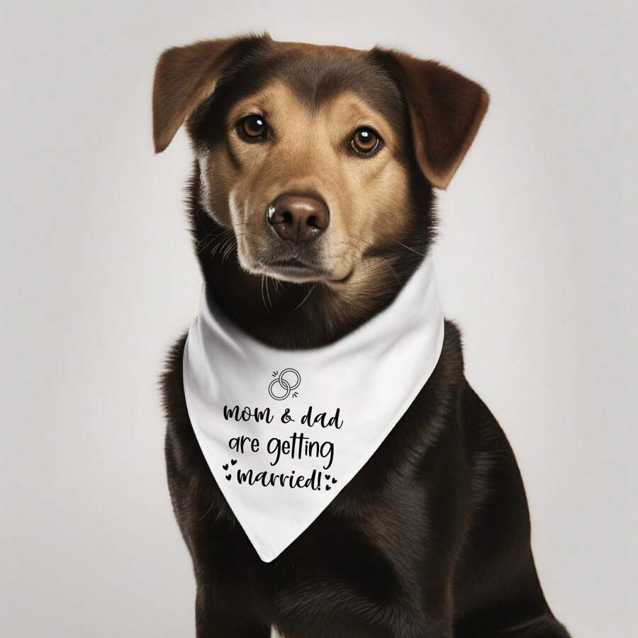 Mom And Dad Are Getting Married Dog Bandana, Wedding Announcement ...