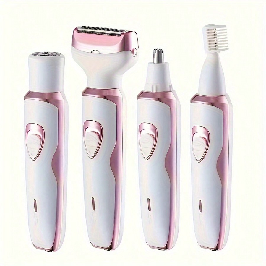 4-In-1 Women's Electric Razor Kit - Rechargeable, Painless Shaving For ...