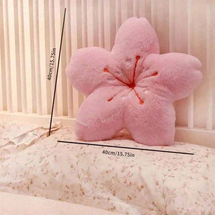 1-Pack Cute Cherry Petal Pillows Sofa Bedroom Tatami Living Room Pillow Flower Back Cushion ...