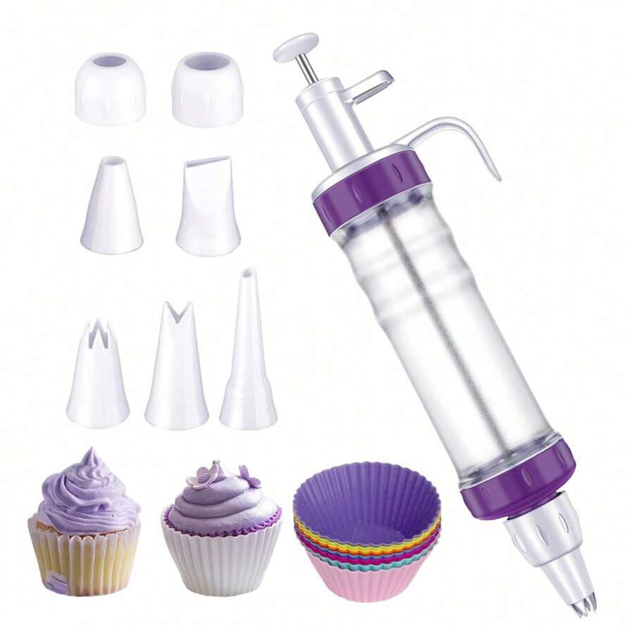Dessert Decorating Syringe Set, Icing Dispenser Tool, Dessert Decorator ...