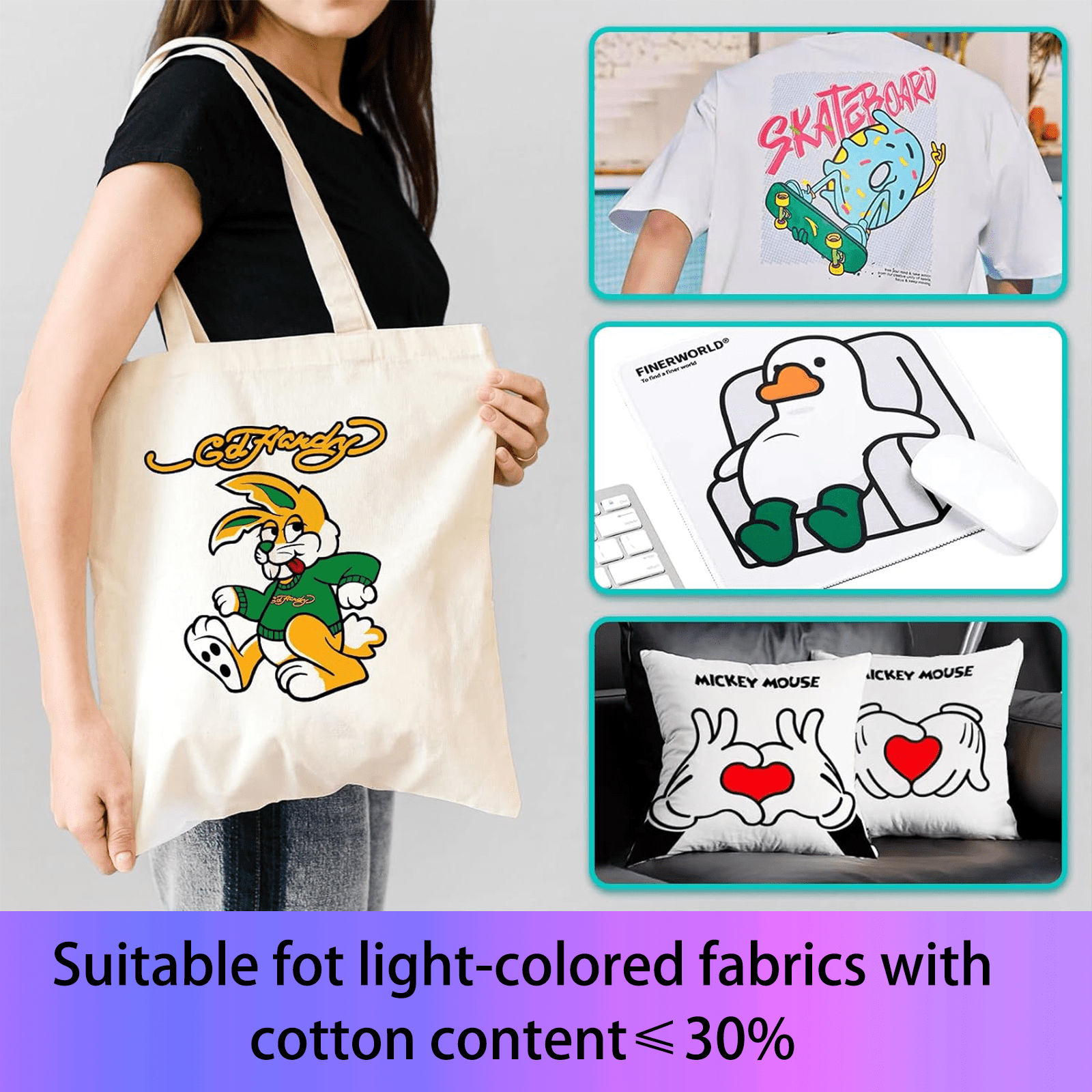 A4 Size 100 Sheets Sublimation Transfer Paper, 105G, 8.3*11.7 Inch ...