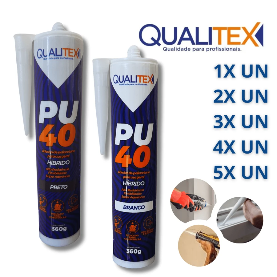 PU40 Adhesive Sealant Glue Pu40 White/Black 360g Polyurethane Adhesive Qualitex Gutter Sealant ...