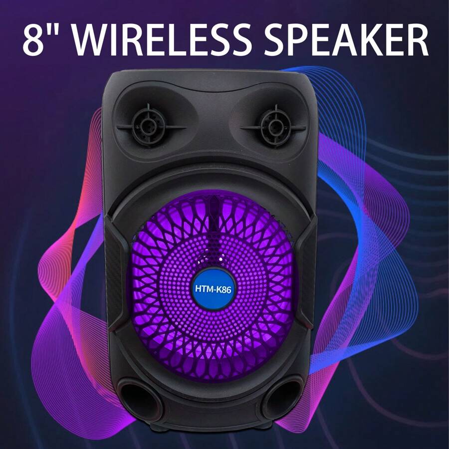 8 "Portable Speaker With Microphone Speaker Outdoor Performance Speaker ...