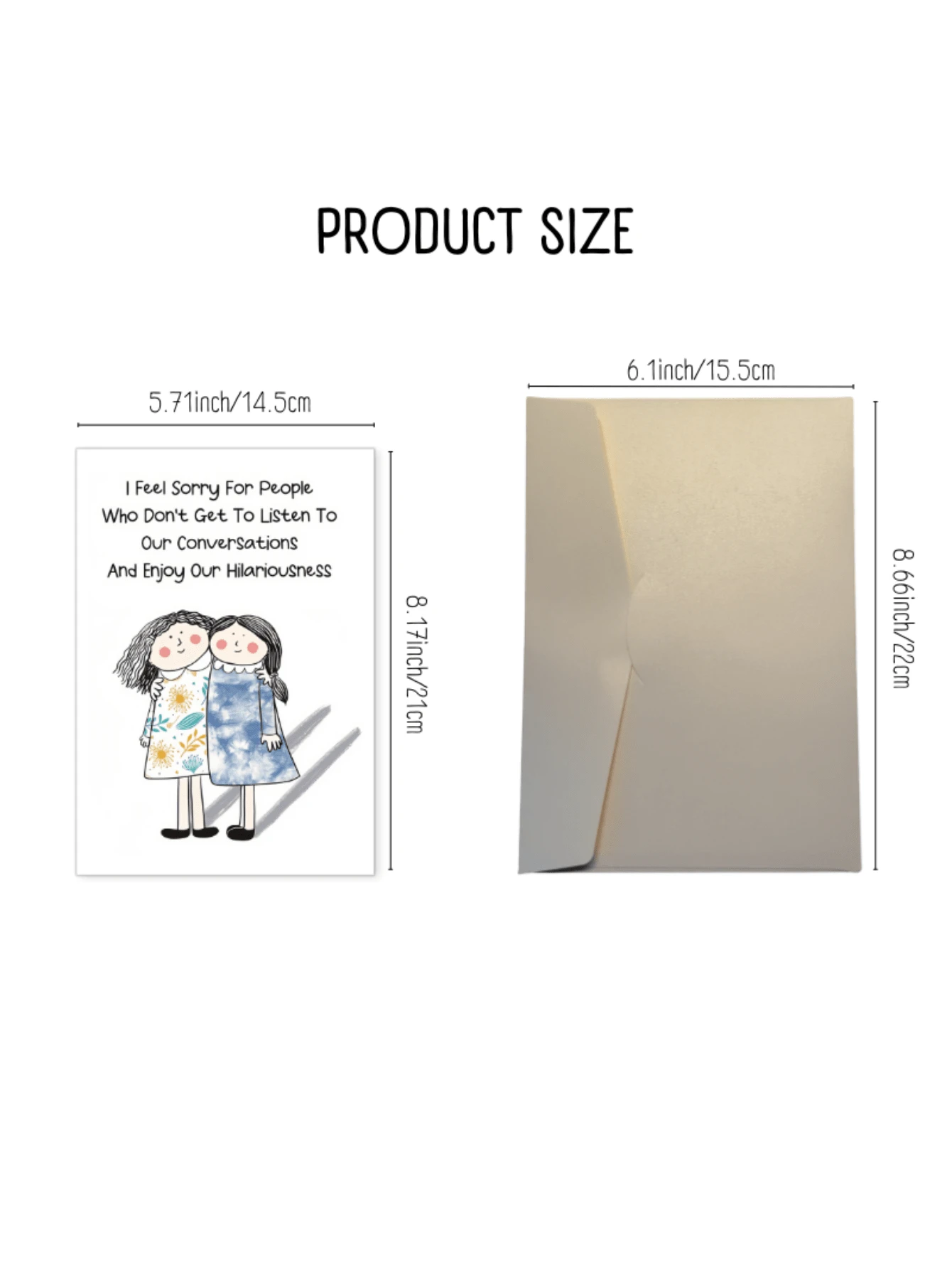 2pcs A4 Greeting Card For Best Friends Sister Greeting Cards | Birthday ...