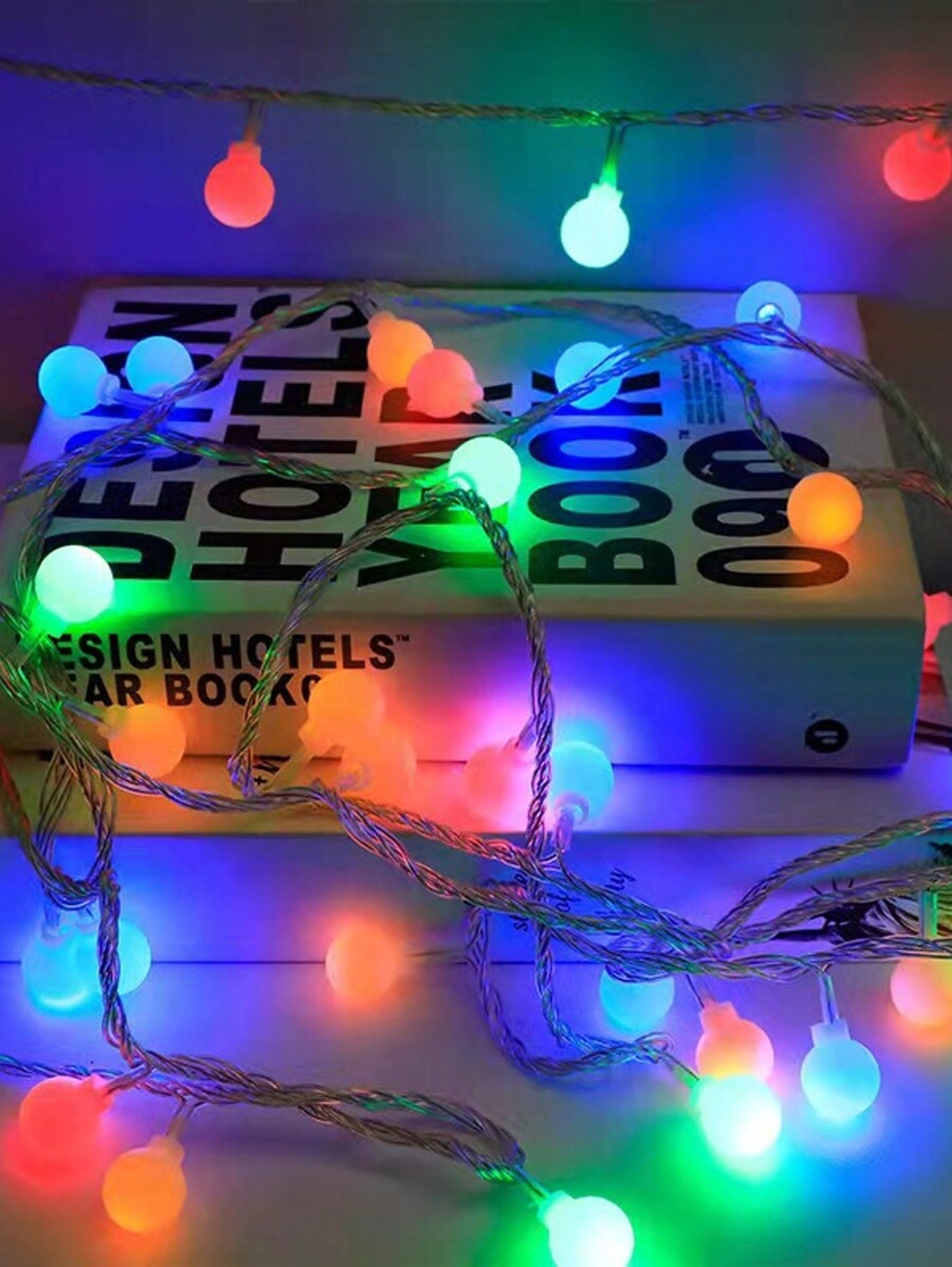 LED Color Changing Light Ball String, Battery Powered, For Outdoor ...