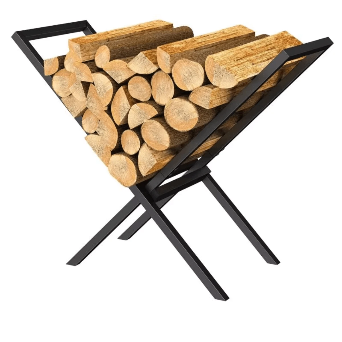 X-Shaped Firewood Log Holder OutdoorHeavy Duty Log Stacker Stand ...
