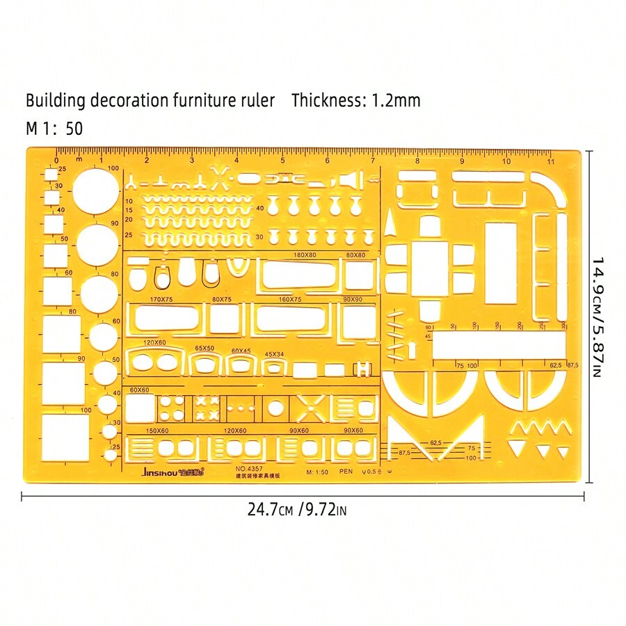 Modelo de escala gráfica, régua de construção de resina, para design de ...
