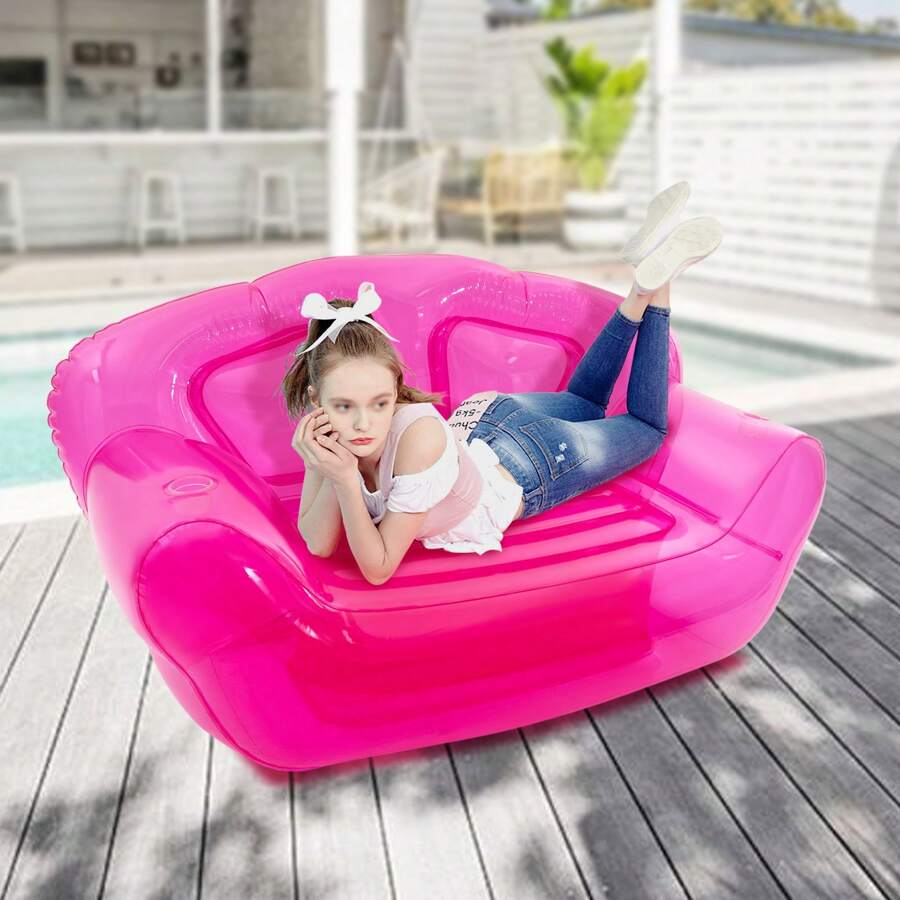 Inflatable Double Sofa, Fan-Shaped Double Sofa, Portable, Foldable, And ...