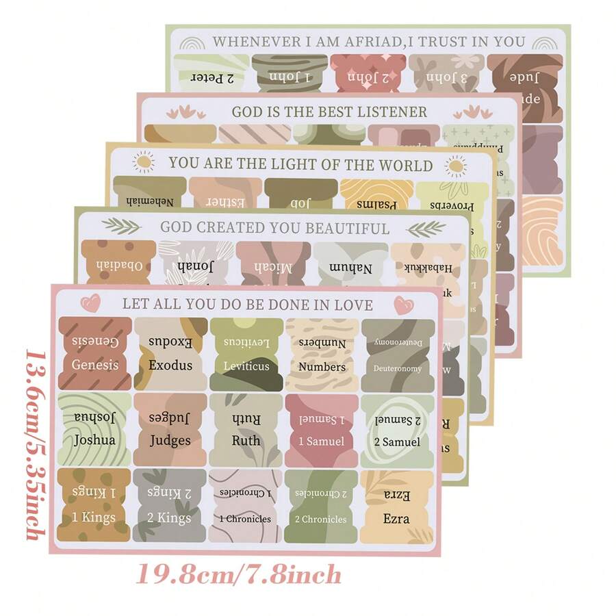 Bible Tabs, 75 Tabs, Earthy Theme, Laminated Bible Tabs For Women And ...
