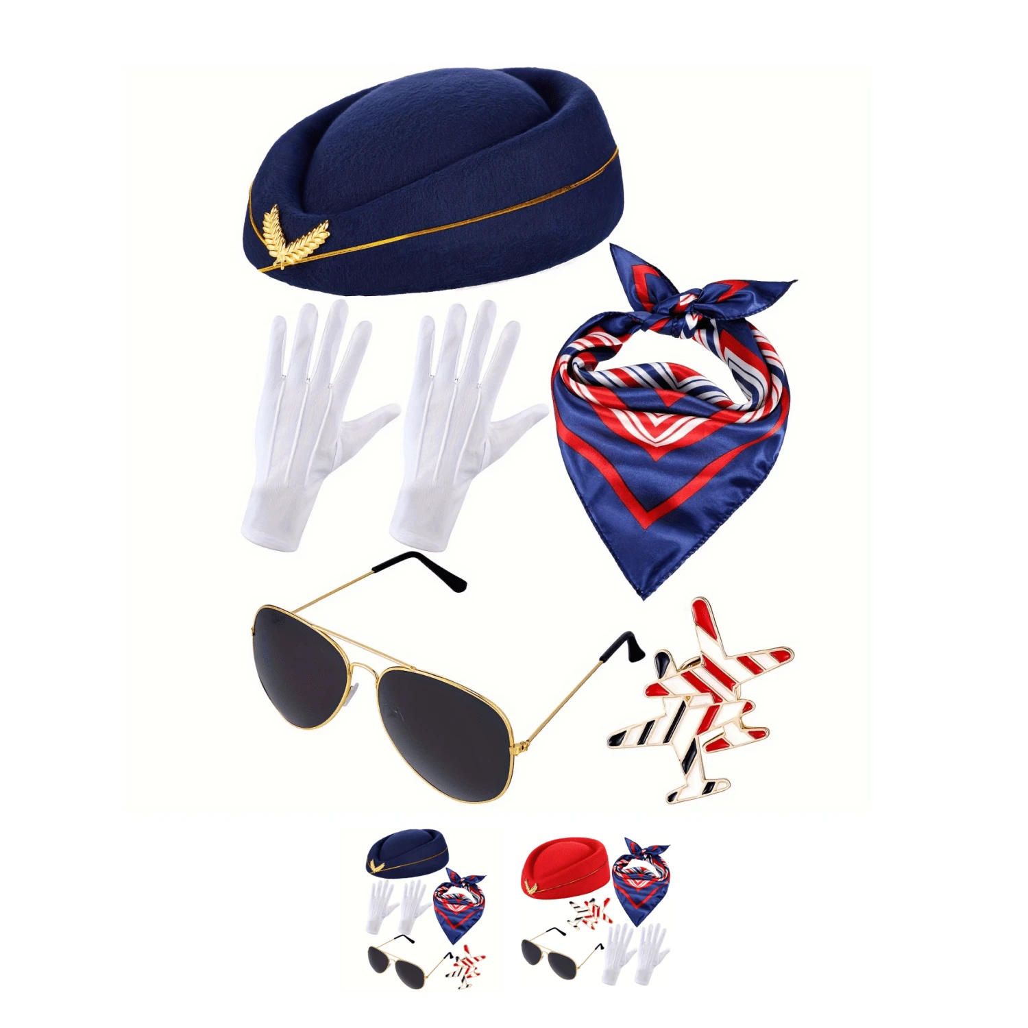 Conjunto de 5 piezas de vestuario elegante de dama, un conjunto de ...