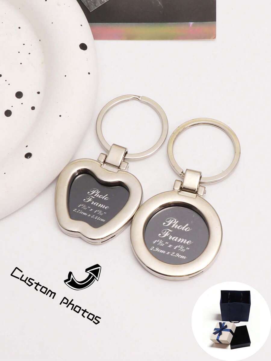 Custom Keychain Creative Openable Photo Frame Keychain Hollow Photo ...