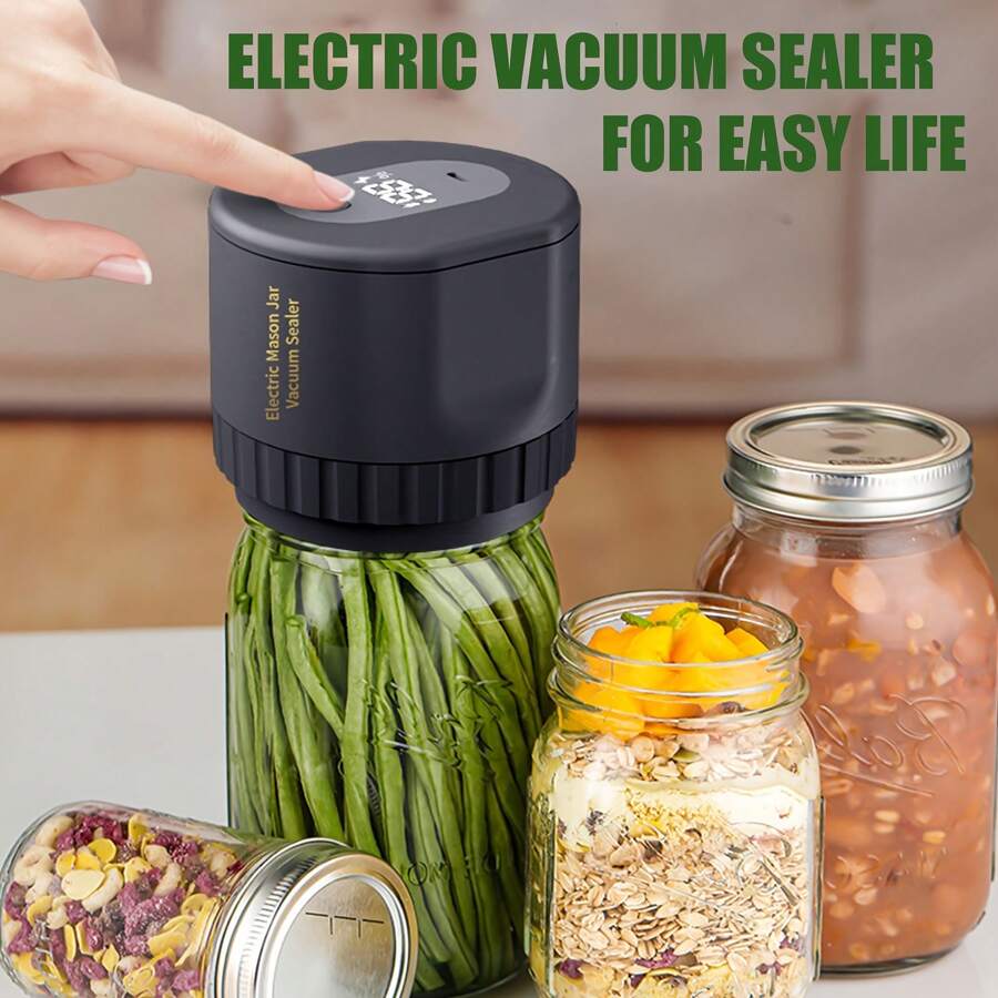 A Set Of Cordless Electric Mason Jar Vacuum Sealers - USB Rechargeable ...