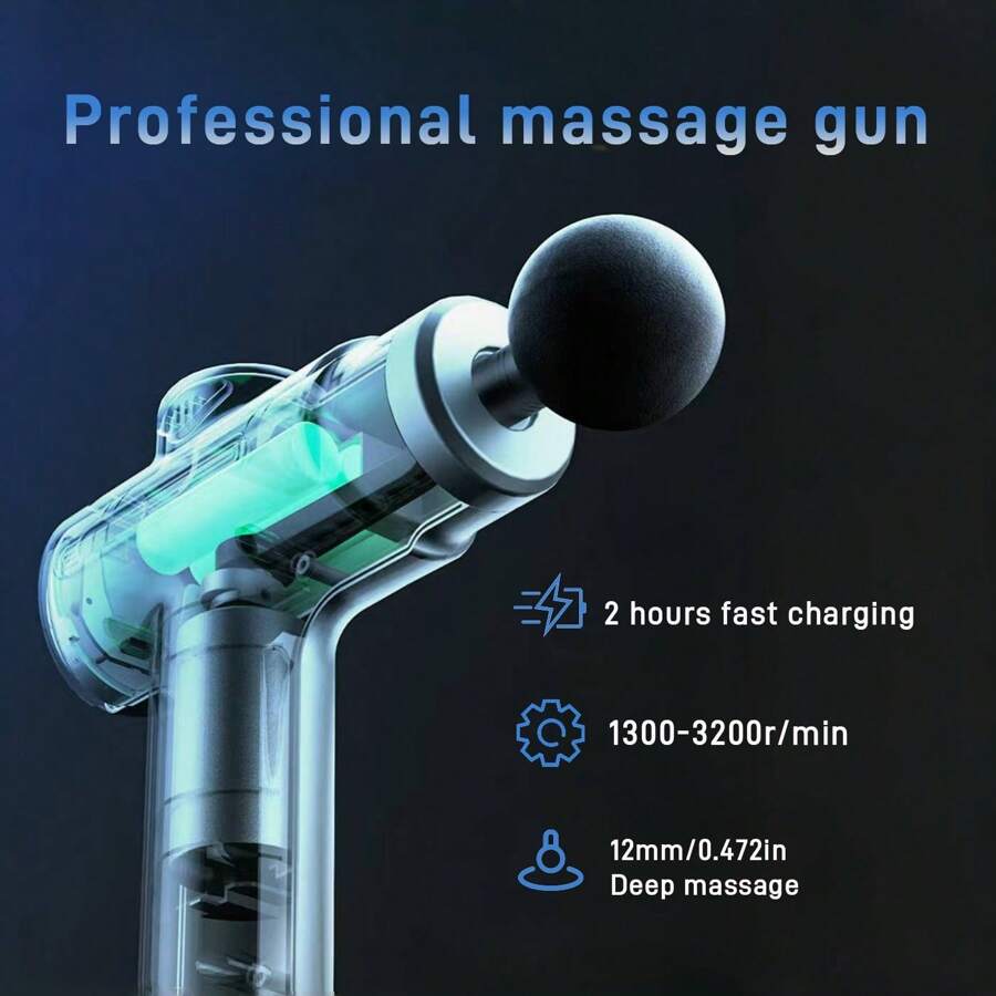 Fascia Gun Deep Tissue Percussion Massager Massage Tool Portable 8 ...