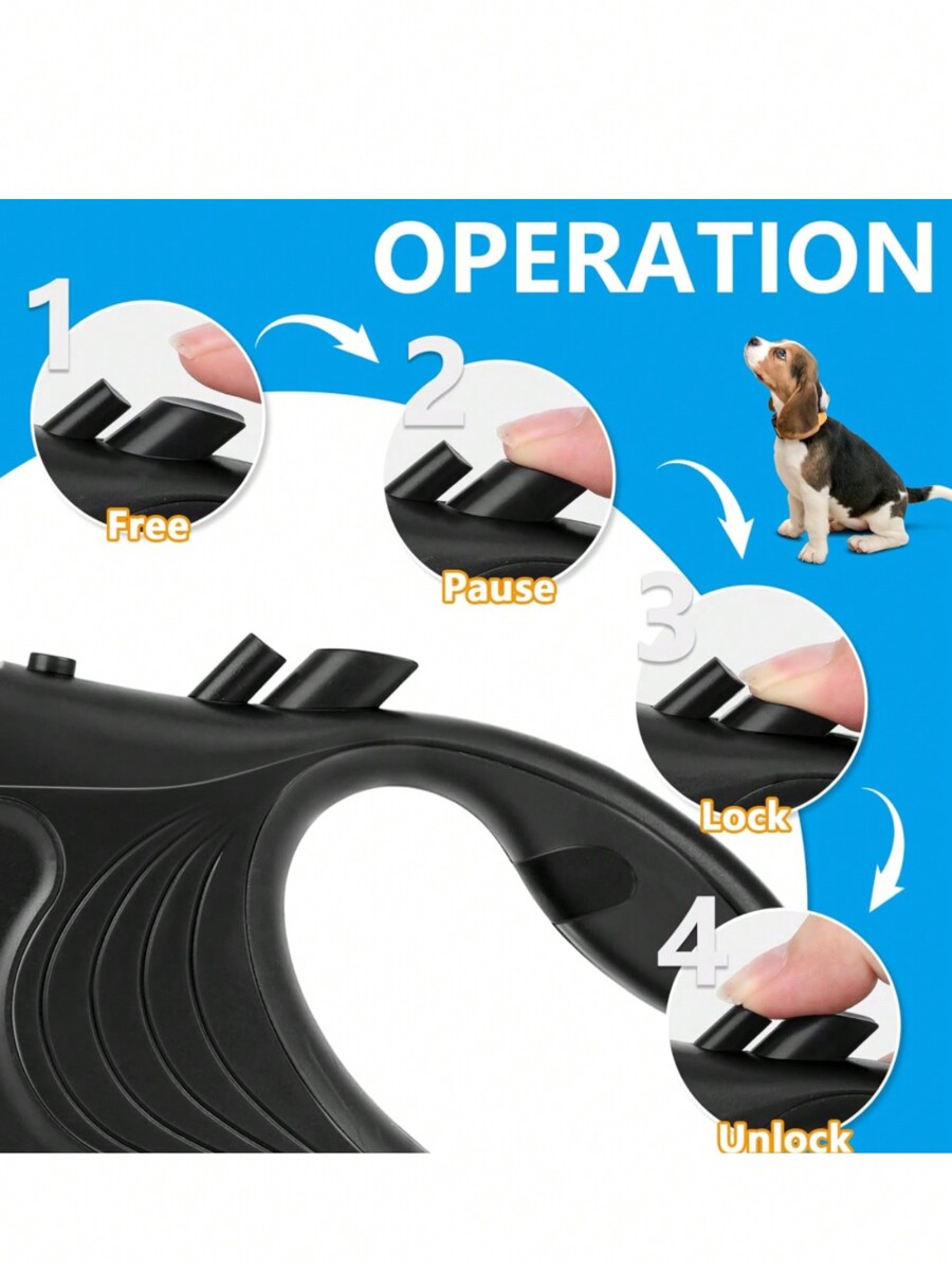 5 Meter Retractable Dog Leash With Flashlight For Dogs And Cats For ...