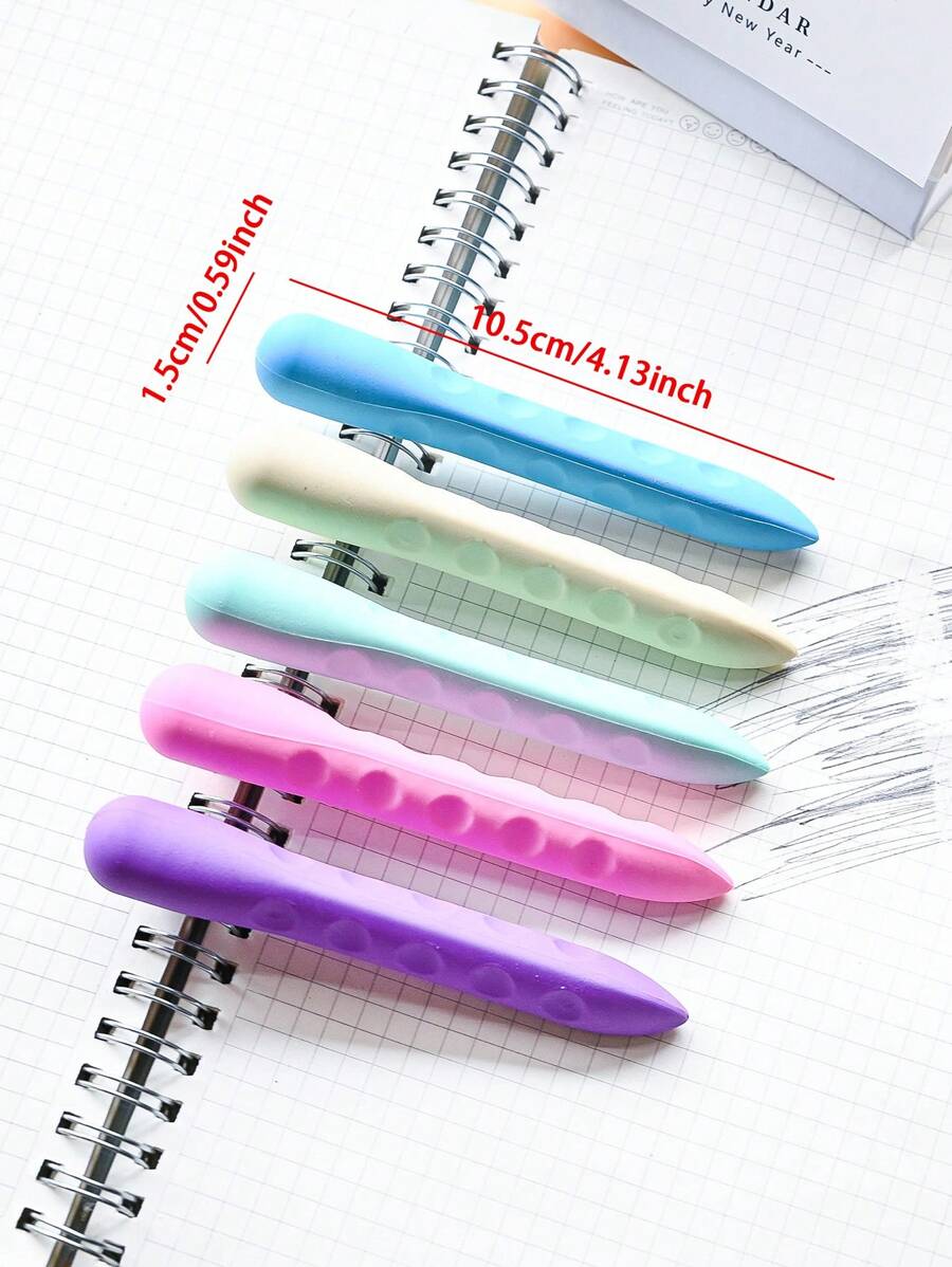3pcs/Set Macaron Color Polka Dot Eraser, Textured Erasers, Pencil ...