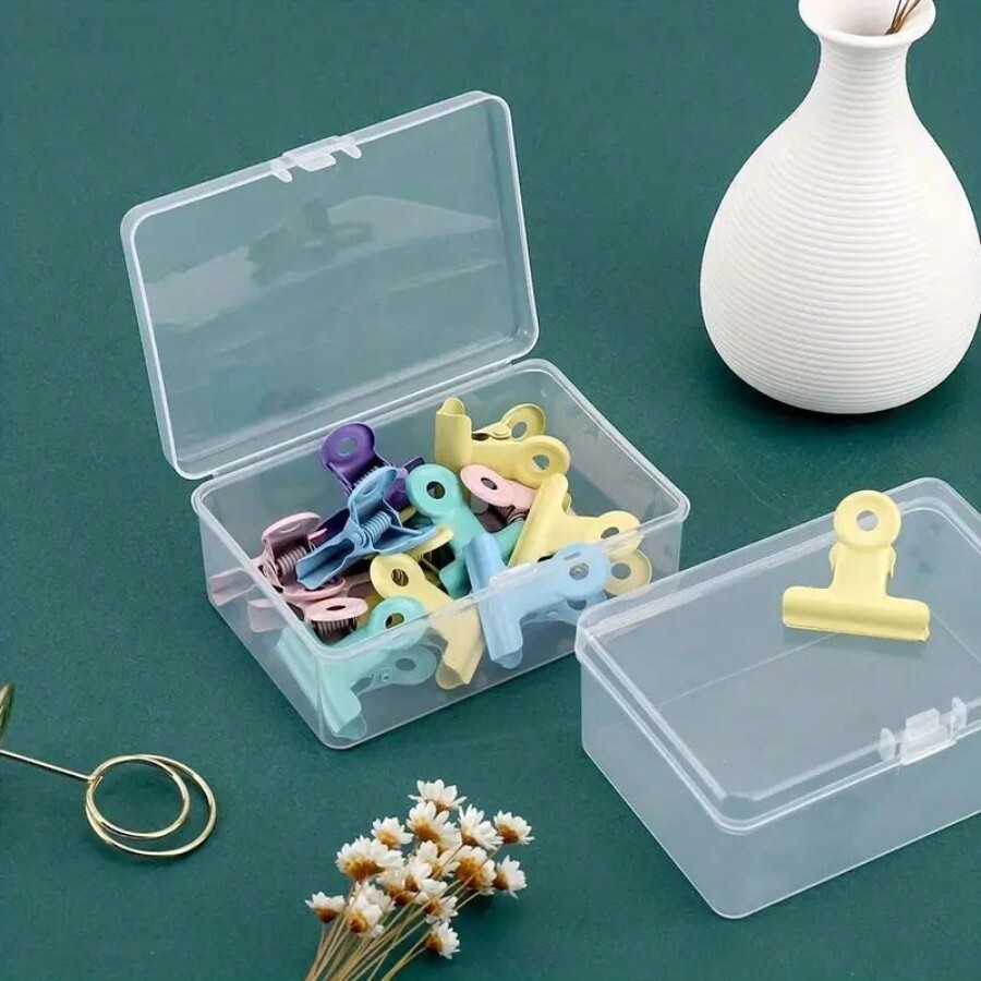 Transparent Clip-On Storage Box, Portable Sorting Container With Lid ...