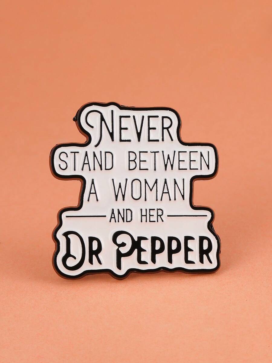 1pc Humorous Quotes Brooch Enamel Badge Casual Style Backpack Lapel Pin ...