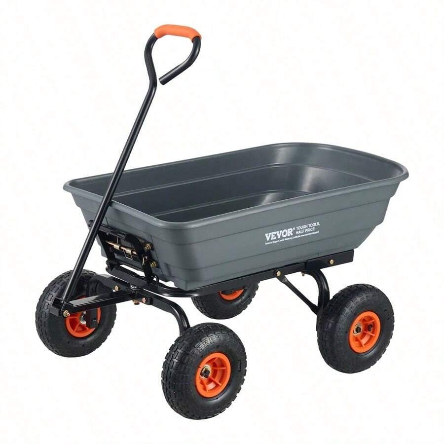 Gray Dump Truck Four-Wheel Hand Truck Pull Truck Folding Trolley ...