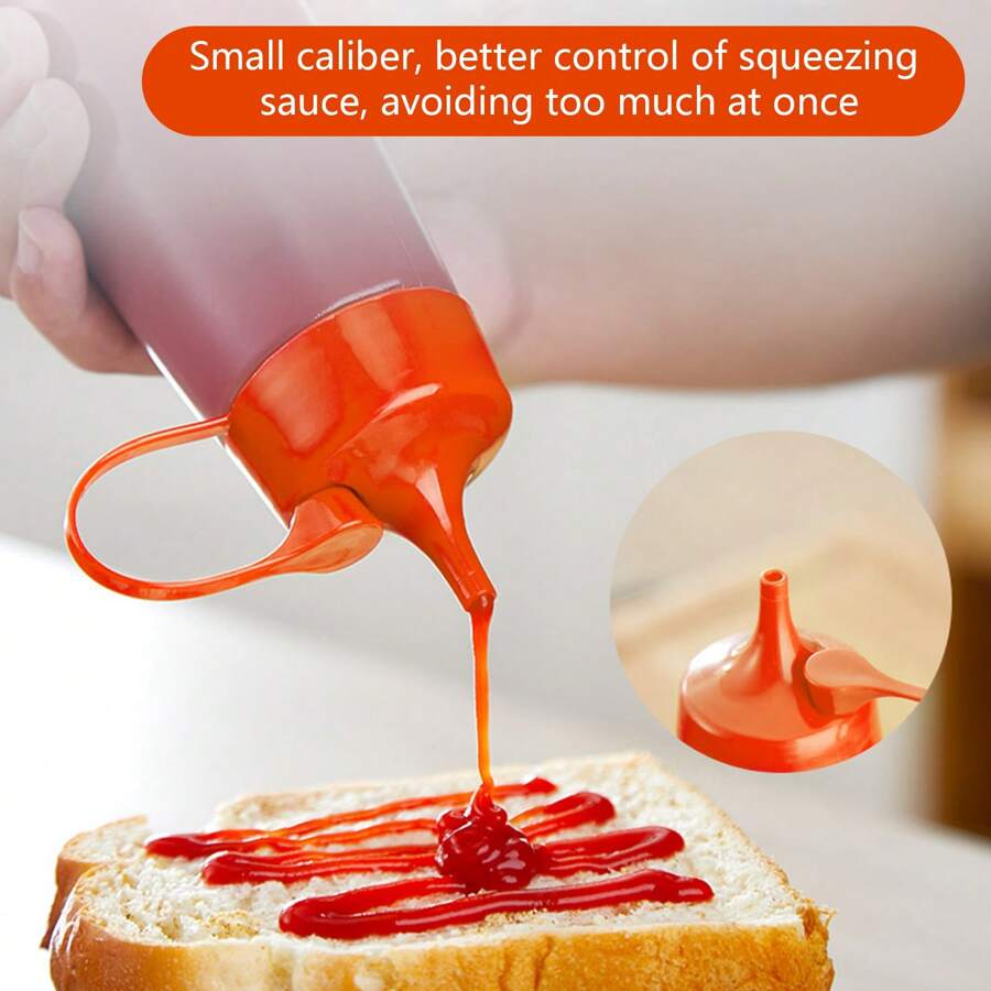 4PCS Squeeze Condiment Bottle 300ml Sauce Bottle Squeeze And Cleaning ...